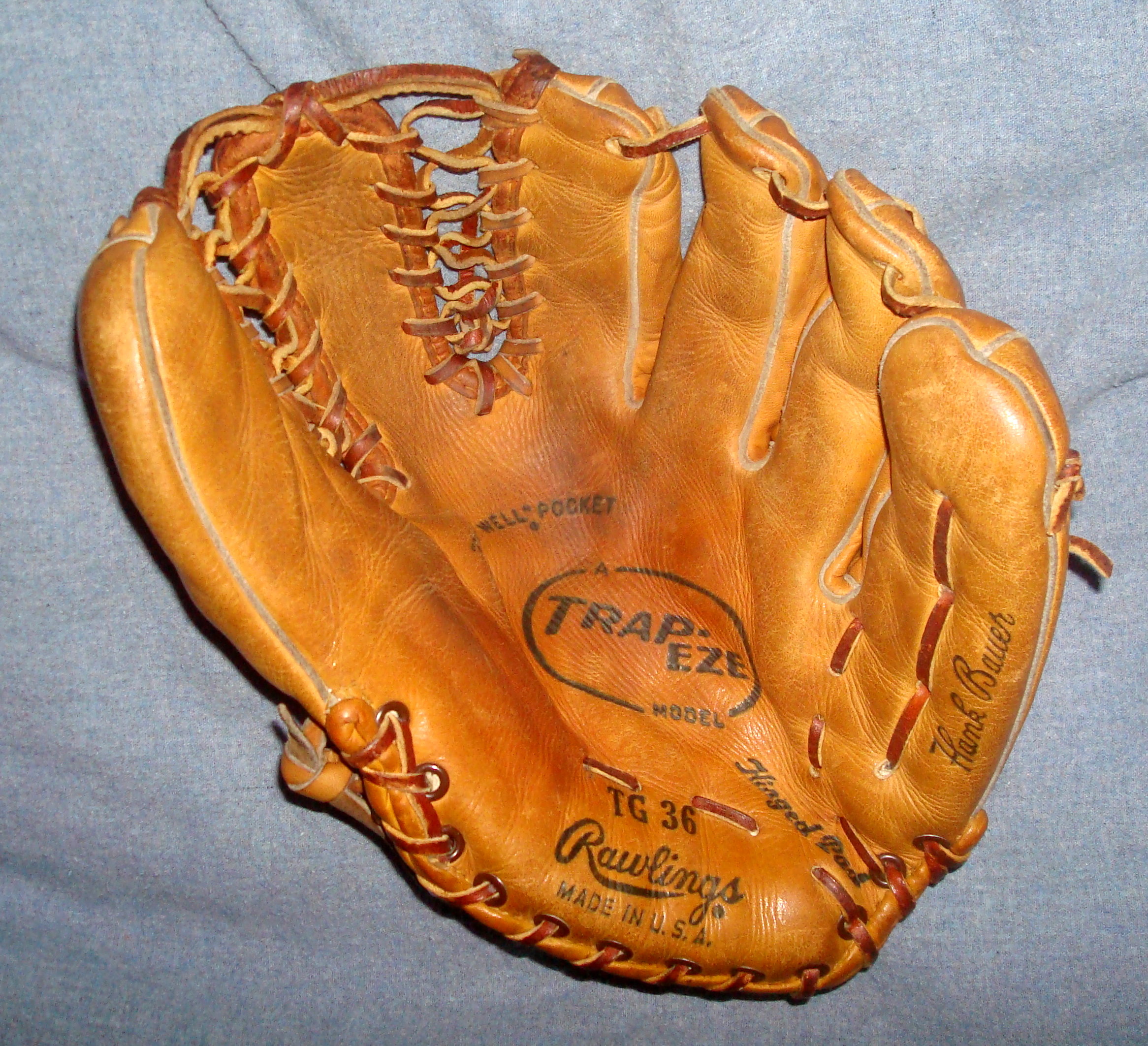 Vintage baseball Gloves; Old, new, and used mitts, bats
